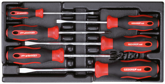 Gedore R22150014 Schroevendraaierset in een 1/3 schuimstofmodule, 6 ...