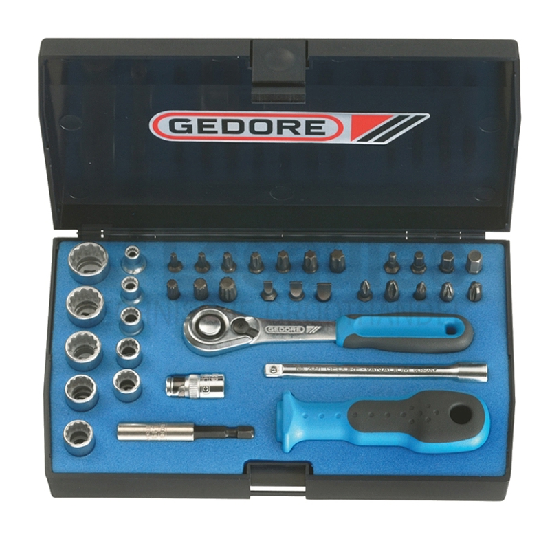 Gedore D 20 KMU-20 Dopsleutelset 1/4" 37-delig - Lasaulec | Uniek in ...