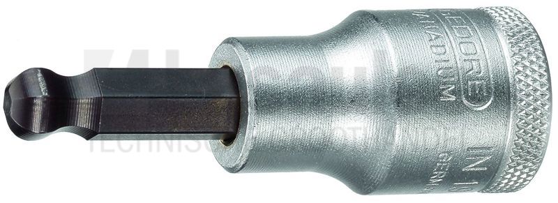 Dopsleutel Gedore IN 19 K 1/2" inbus met kogelkop - Lasaulec